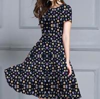 China 100% Spun Viscose screen pringting fabric fashion design for sale