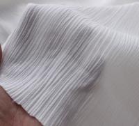 China 100% cotton crepe wrinkle fabric plain dyed high quality for sale