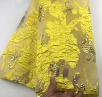 China African lace fabric High Quality Embroidered Brocade Lace french Tulle Lace Fabric for nigeria party dress for sale