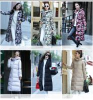 China Fashion Winter Cotton Padded Jacket Women Thick Print Female Coat Parka Warm Winter Long Jackets Ladies Overcoat for sale