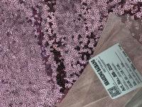 China Seqiun embroidery full width 3mm bright sequin dress fashion fabric for sale