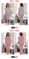 China Pajamas women's summer cotton short-sleeved trousers thin section Korean version of the spring and summer cute cartoon c for sale