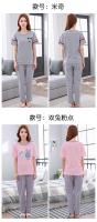 China Pajamas women's summer cotton short-sleeved trousers thin section Korean version of the spring and summer cute cartoon c for sale