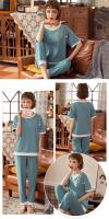 China Pajamas women's summer cotton short-sleeved trousers thin section Korean version of the spring and summer cute cartoon c for sale
