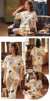 China Pajamas women's summer cotton short-sleeved trousers thin section Korean version of the spring and summer cute cartoon c for sale
