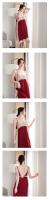China Factory direct cross-border creative long pajamas comfortable sexy noble stitching strap chiffon nightdress female summe for sale