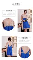 China Factory direct cross-border creative long pajamas comfortable sexy noble stitching strap chiffon nightdress female summe for sale