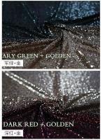 China Spot 3mm banquet evening dress performance stage clothing gradient two-color beads two-color stitching sequin embroidery for sale