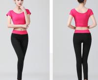 China Summer short-sleeved yoga clothes suit female 2020 new modal fitness clothes ladies shorts yoga clothes two-piece suit for sale