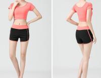 China Summer short-sleeved yoga clothes suit female 2020 new modal fitness clothes ladies shorts yoga clothes two-piece suit for sale