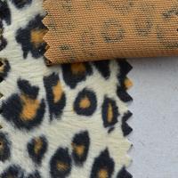 China Tricot Velboa print flocking fabric zebra print plush flock fabric wholesale best quality for sale