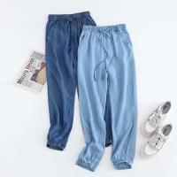China Spot supply imitation Tencel denim, non-stretch color denim, thin disposable denim fabric, garment material for sale