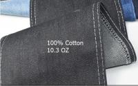 China 10OZcotton vertical bamboo non-stretch denim fabric 180cm autumn and winter models 10+10 men's jeans fabric manufacturer for sale