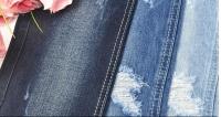 China 10OZcotton vertical bamboo non-stretch denim fabric 180cm autumn and winter models 10+10 men's jeans fabric manufacturer for sale