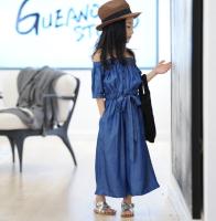 China Factory direct non-washing color denim, spring and summer children's wear, women's non-stretch fabric, denim-like tencel for sale