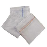 China 100% Jacquard selvedge SPUN  VOILE SUPER HIGH TWISTED WHITE BLUISHWHTE QUALITY FINISH صنع في اليابان for sale