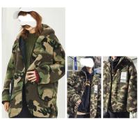 China Camouflage Sherpa Fleece Fabric, Suitable for Winter Jackets Lining and Shell for sale
