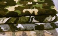 China Camouflage Sherpa Fleece Fabric, Suitable for Winter Jackets Lining and Shell for sale