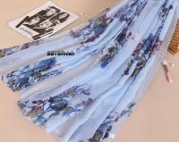 China High quality spun polyester voile printing fabric for muslim shawl , scarf , dress, embroidery super fine quality top for sale