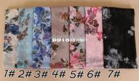 China High quality spun polyester voile printing fabric for muslim shawl , scarf , dress, embroidery super fine quality top for sale
