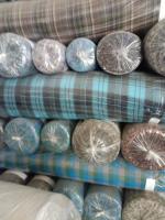 China 100% Cotton with golden and silver thread check design shirts' fabric stock for grade AAA quality for sale