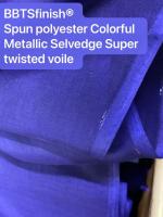 China Metallic selvedge Sudan market spun polyester voile fabric  BBTSfinish Brand super quality for sale