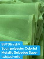 China Metallic selvedge Sudan market spun polyester voile fabric  BBTSfinish Brand super quality for sale