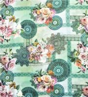 China Spun Polyester Voile BBTSfinsh® Brand Body Golden Thread Digital printing Voile Super Full Twisted 58