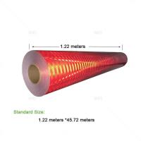 China Red Retro Reflective Film Foil for Traffic Signage and Permanent Signs Self Adhesive for sale