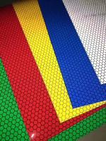 China Graphic Honeycomb Reflective Vinyl Sheets Sheeting Rolls Material with Yellow Color for sale