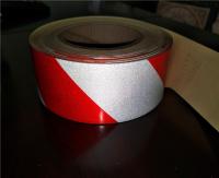 China 2'' Red And White Reflective Chevron Hazard Warning Tape Special Features Untearable for sale