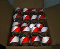 China 2'' Red And White Reflective Chevron Hazard Warning Tape Special Features Untearable for sale