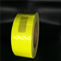 China Fluorescent Yellow Green Reflective Tape Adhesive 3M for Truck Crystal Reflectors for sale
