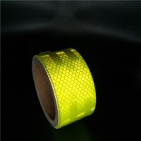 China Fluorescent Yellow Green Reflective Tape Adhesive 3M for Truck Crystal Reflectors for sale