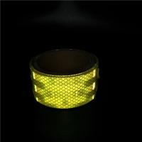 China Fluorescent Yellow Green Reflective Tape Adhesive 3M for Truck Crystal Reflectors for sale