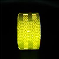 China Fluorescent Yellow Green Reflective Tape Adhesive 3M for Truck Crystal Reflectors for sale
