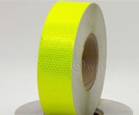China Reflective Sticker For Light 2'' x 50m Fluorescent Tape Yellow Durable for 1-3 Years for sale
