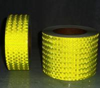 China Reflective Sticker For Light 2'' x 50m Fluorescent Tape Yellow Durable for 1-3 Years for sale