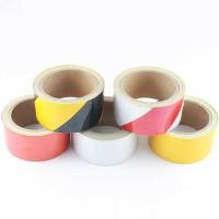 China Black Yellow Adhesive PVC Reflective Tape Sticker 50MM Width 1-3 Years Lifespan CN FUJ for sale