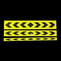 China Customized Printing Black Arrow 5cm x 90cm Fluorescent Color Reflective Sticker PC for sale