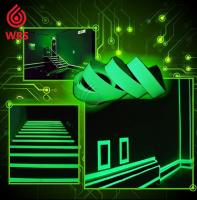 China Indoor Door Instruction Customized Glow Tape Photoluminescent Film Luminous Vinyl Waterproof Green/Blue/Yellow for sale