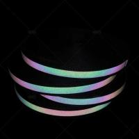 China OKO TEK100 Elastic Rainbow Reflective Tape in Colorful Green/Black for High Visibility for sale