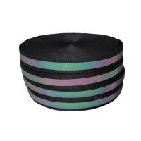 China OKO TEK100 Elastic Rainbow Reflective Tape in Colorful Green/Black for High Visibility for sale