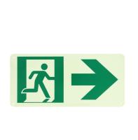 China Emergency Running Man Left/Right Photoluminescent Fire Exit Sign for sale