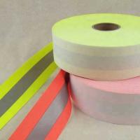 China Reflective Tape with Silver Rim Permanent Sew On 2 Inch Fire Retardant Yellow 400 CPL for sale