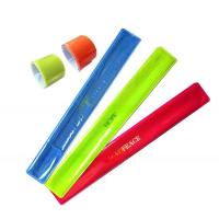 China Custom Fashion LED Reflective Snap Bracelet PVC Reflective Slap Band for Safety Items for sale
