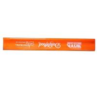 China High Visibility PVC Yellow Reflective Snap/Slap Bracelet Ankle Fit 30cmx3cm for Adults for sale