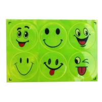 China Customized Safety Fluorescent Yellow Reflective Label Sticker For Kids Adhesive for sale