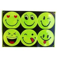 China Customized Safety Fluorescent Yellow Reflective Label Sticker For Kids Adhesive for sale
