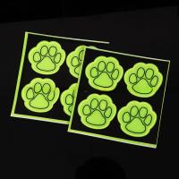 China Customized Safety Fluorescent Yellow Reflective Label Sticker For Kids Adhesive for sale